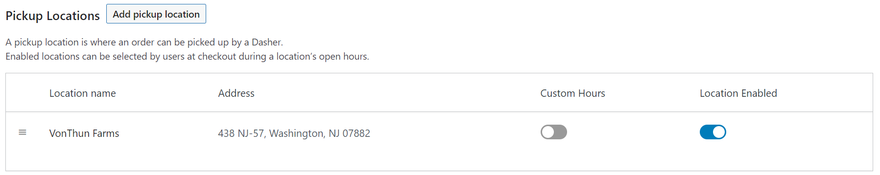 Multiple locations for DoorDash delivery - FarmTab